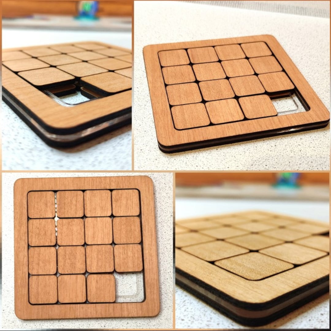 Laser Cut -fifteen- Puzzle Game Model Puzzle File Vector Cdr Dxf Vector ...