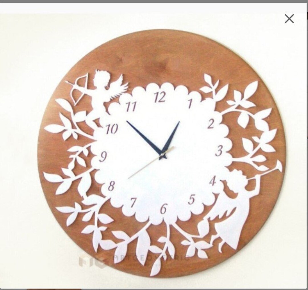 Wall Clock Decor 3D Cdr Svg Dxf Vector Digital File Cut Instant ...