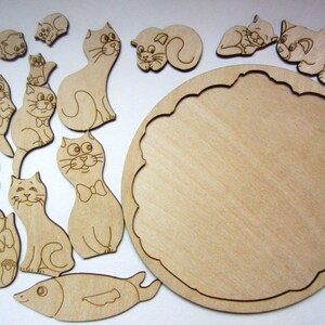 Laser Cut Wooden Animal Jigsaw Puzzle Games for Kids Gift Model Puzzle ...