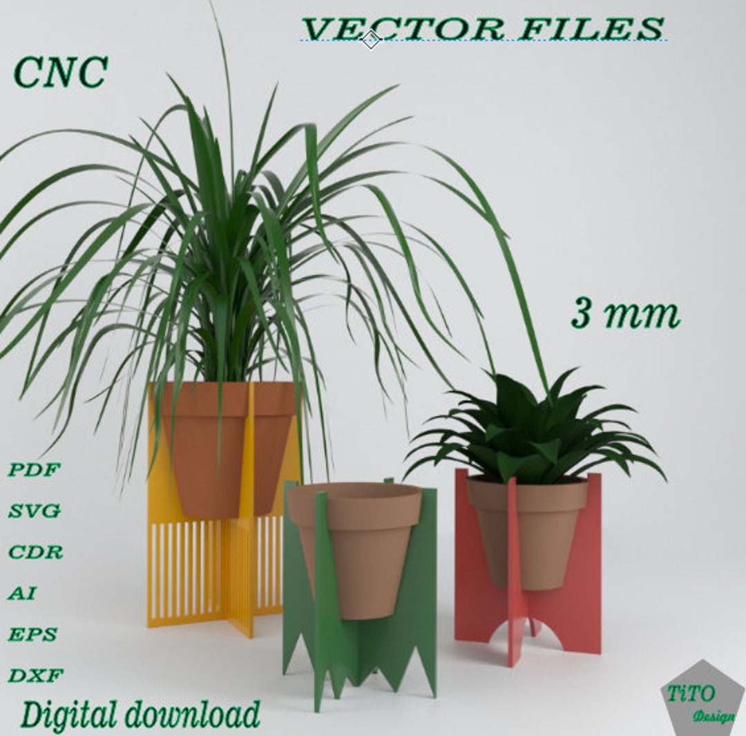 CNC Plant Stand 3D Puzzle: Vector Cut File (digital Download) - Etsy