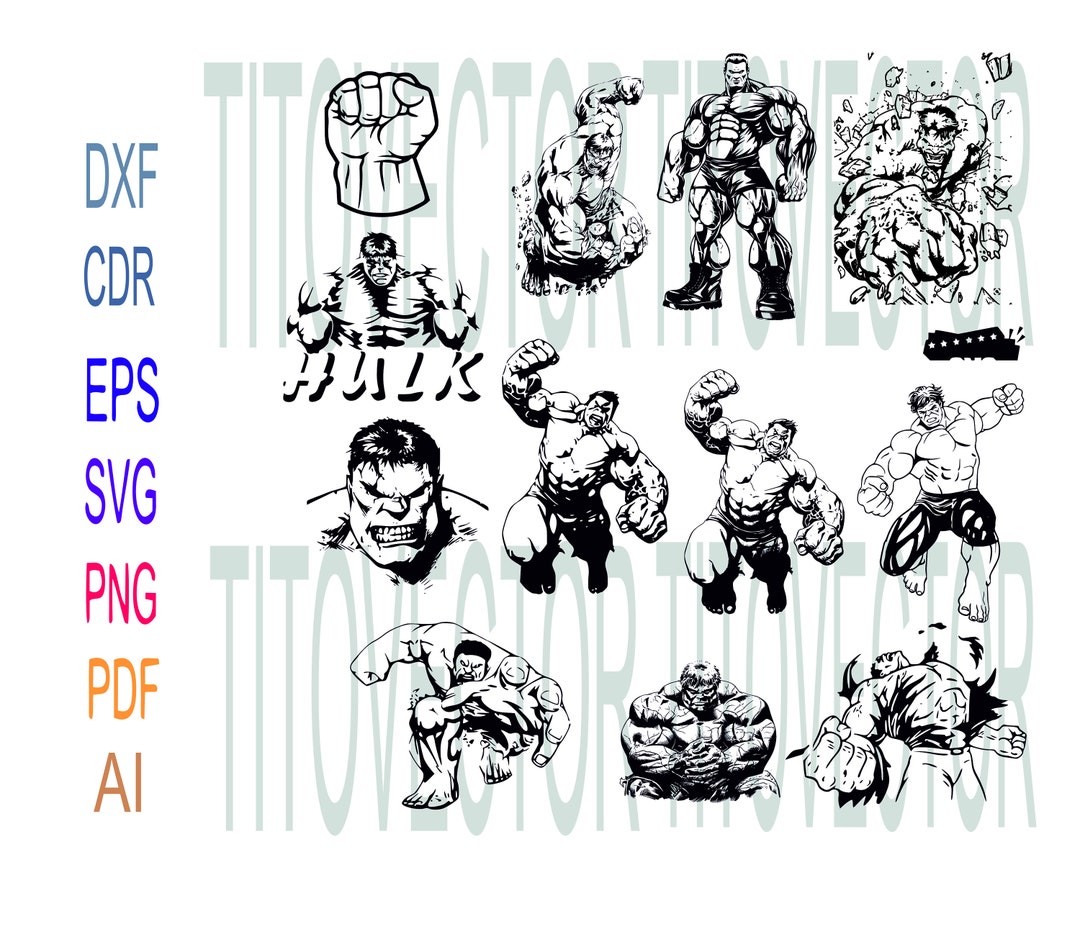 Hulk SVG Cut File Bundle: Vector Graphics (digital Download) - Etsy