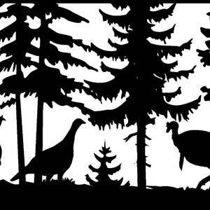 Four-turkeys-and-an-eagle-plasma-art 24-x-48-template Dxf Vector Cut ...