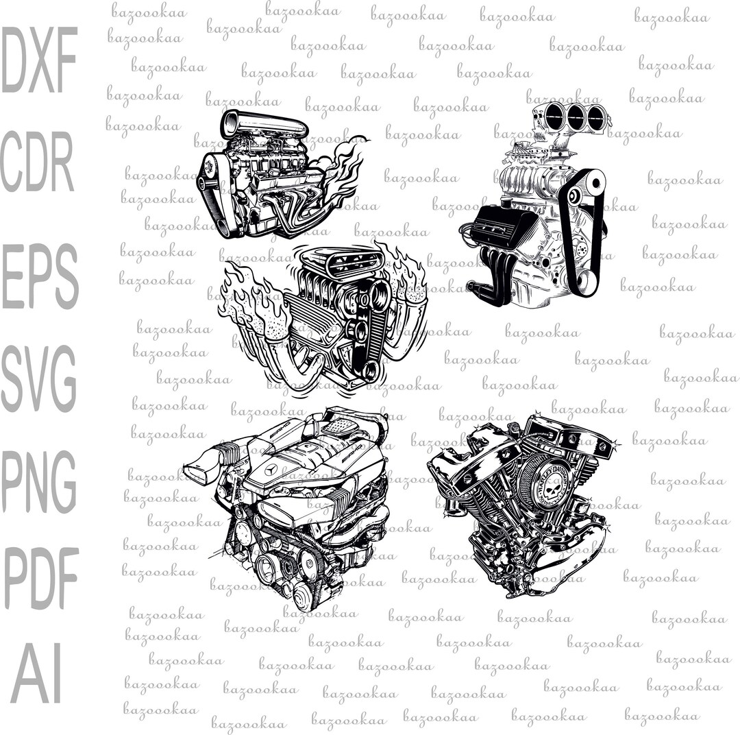 Engine Svg Png Ai Eps Pdf Cut Engine Svg File Vector Design - Etsy