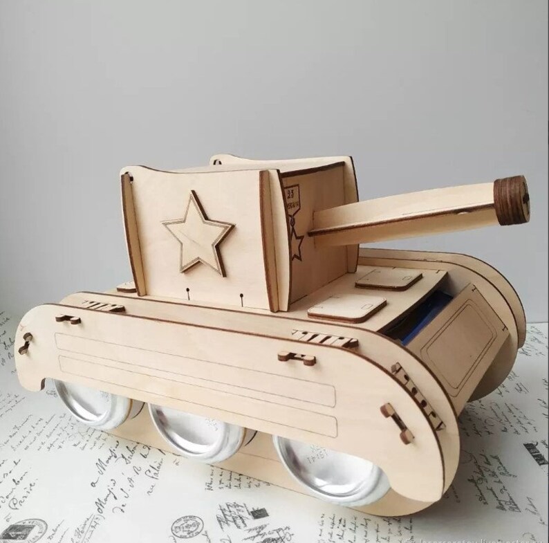 Tank Beer Caddy and Drink Holder Svg Dxf File 3D Wooden Puzzle - Etsy