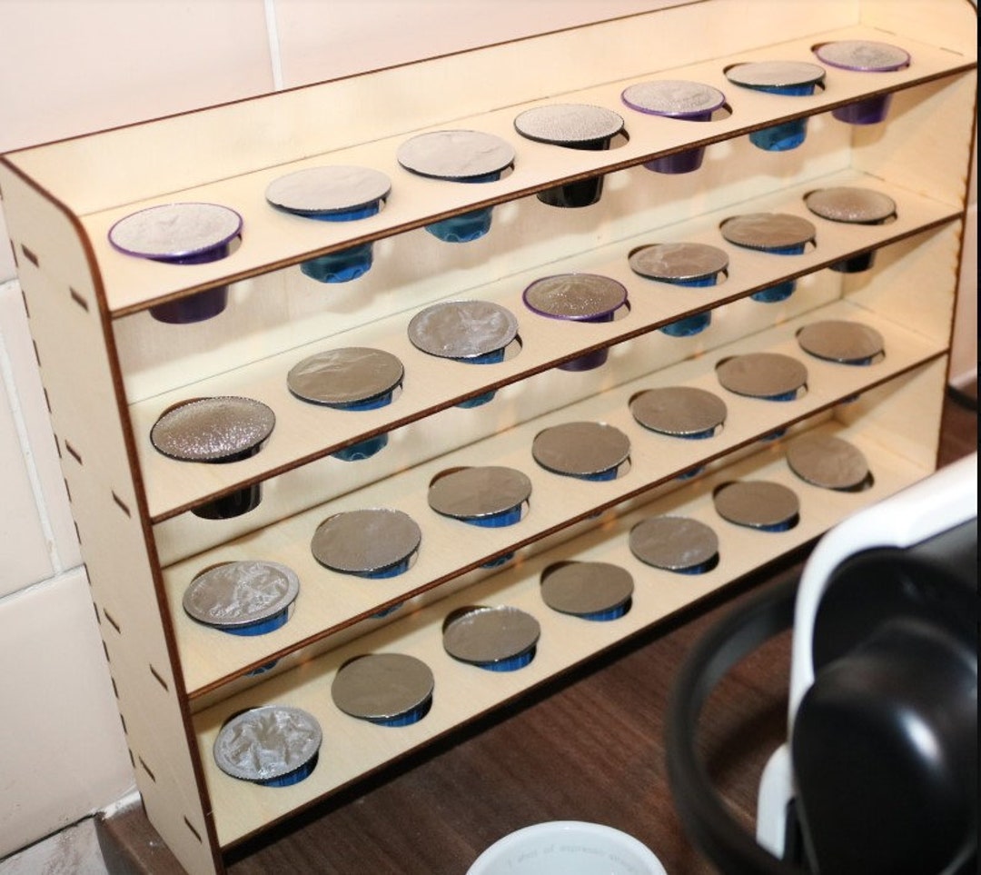 Laser Cut Nespresso Coffee Pod Holder Organizer 3D Model Puzzle File ...