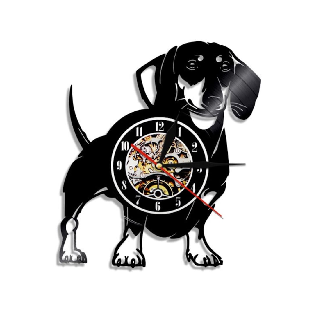 Dachshund Dog Wall Clock Template 3D Template Dxf Vector Cut File ...