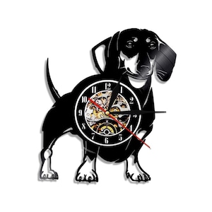 Dachshund Dog Wall Clock Template 3D Template Dxf Vector Cut File ...