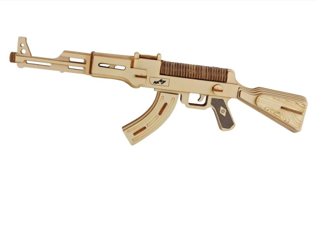 Laser Cut Gun 3D Model Puzzle File 3D Svg Dxf Vector Cnc Files Instant ...