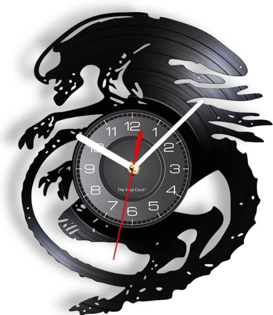 Alien Xenomorph Vinyl Wall Clock Template 3D Model Puzzle - Etsy
