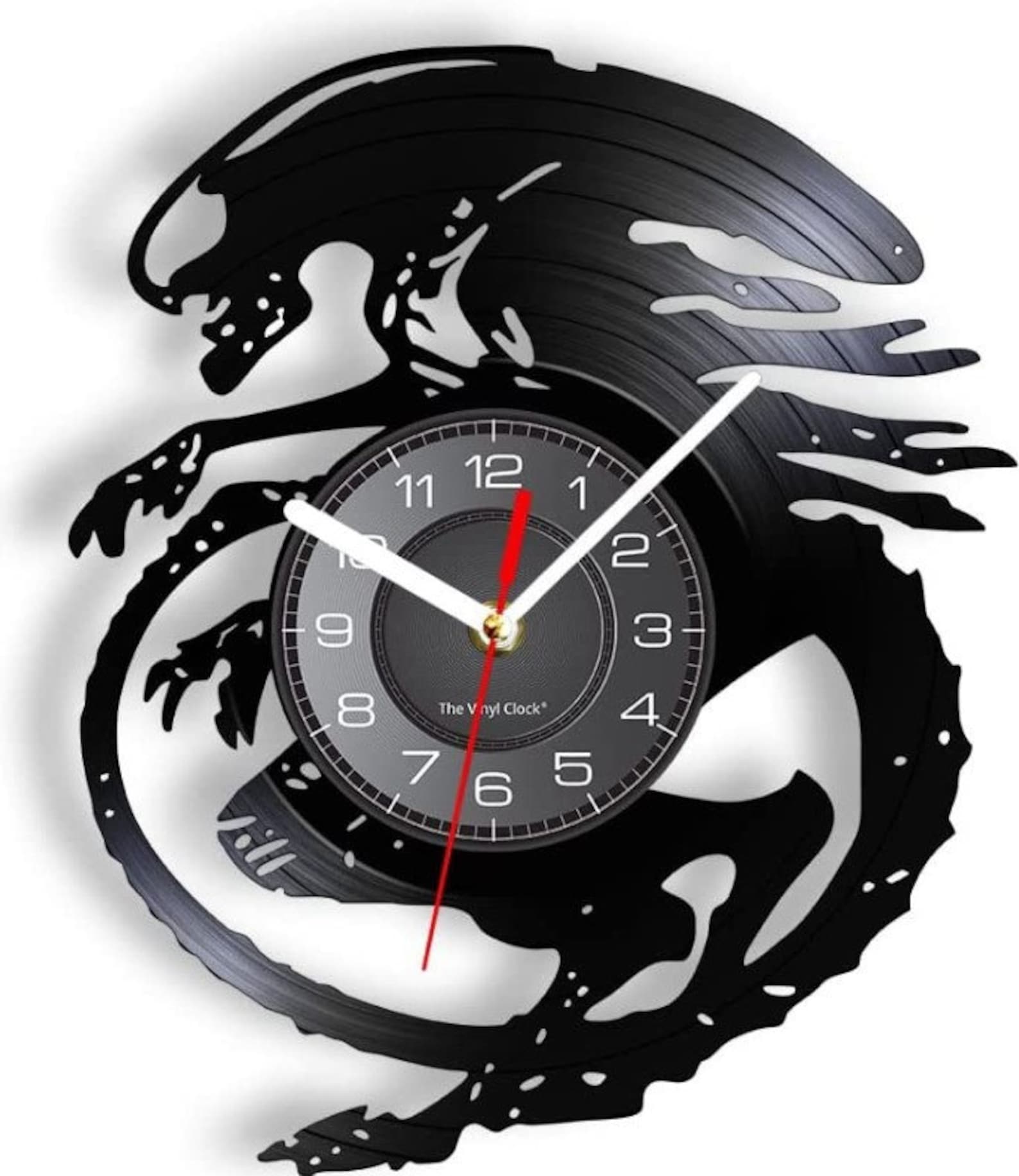 Alien Xenomorph Vinyl Wall Clock Template 3D Model Puzzle - Etsy