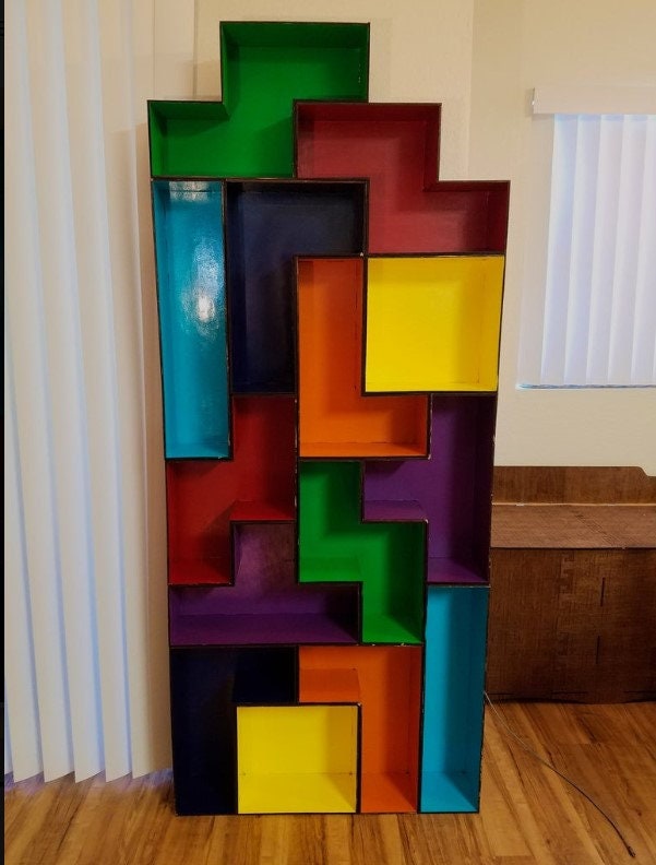 Laser cut modular Shelf 3dmodel Puzzle Tetris cut File - Etsy