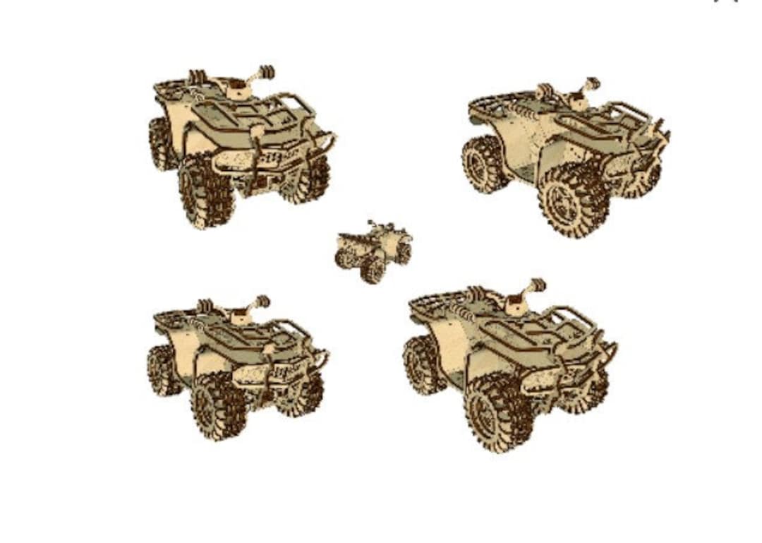 Atv- Quad- Bike- 3D Model 3D Puzzle Atv Quad Bike Svg Cdr Dxf Vector ...