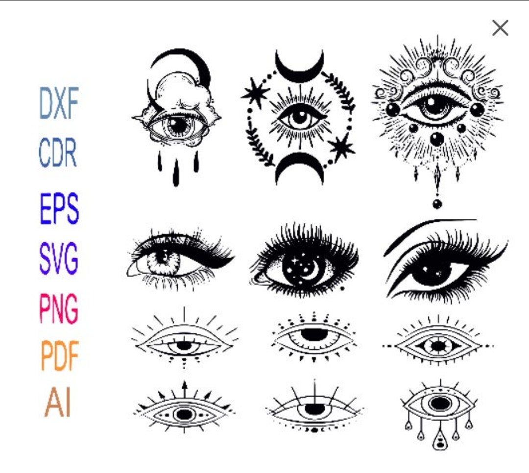 Eye- Svg Cut File Bundle Eye Png Ai Pdf Eps Vector Digital File for T ...