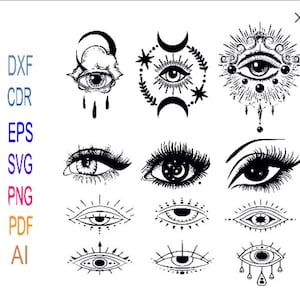 Eye- Svg Cut File Bundle Eye Png Ai Pdf Eps Vector Digital File for T ...