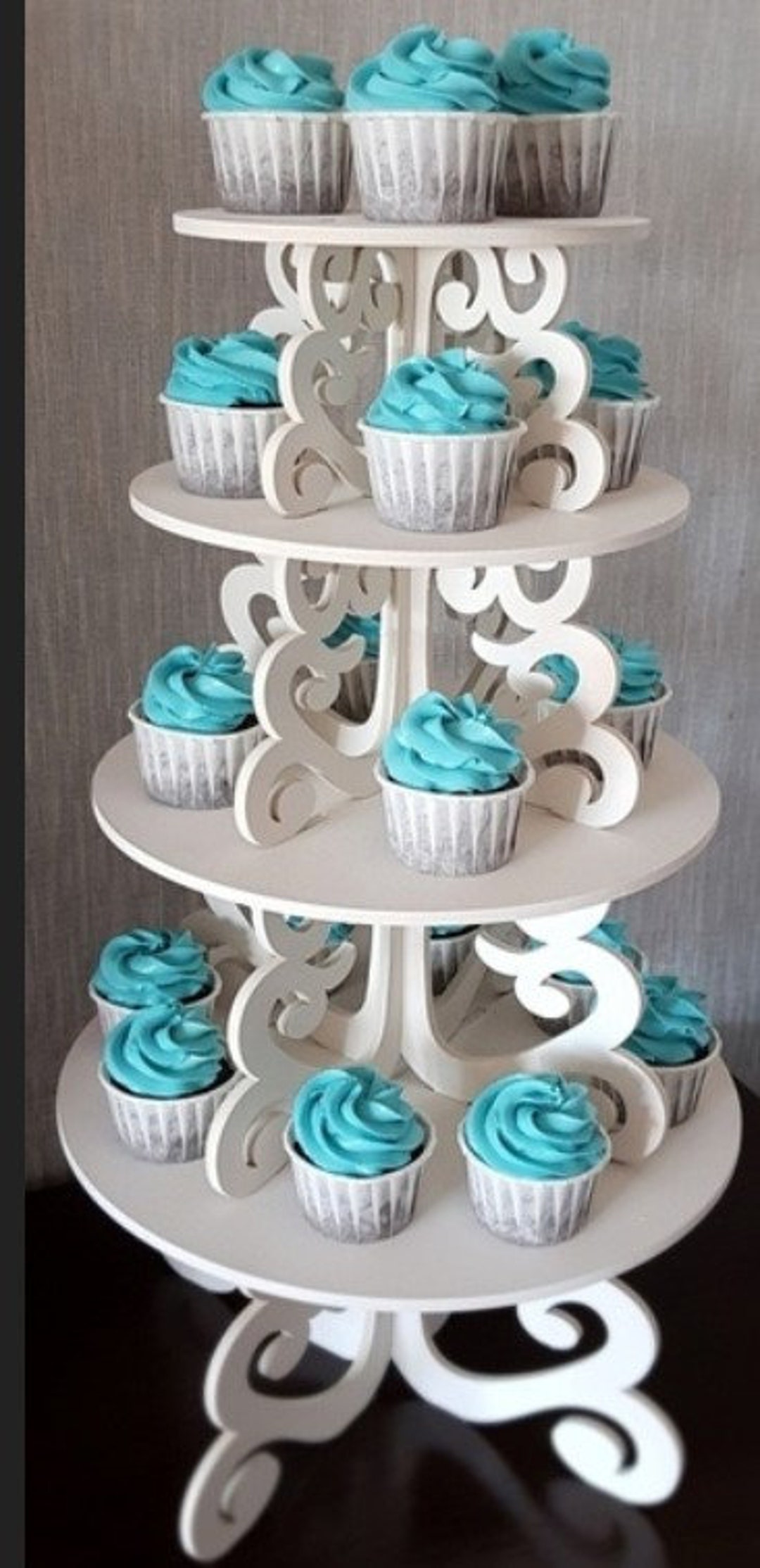 Cut File Wooden 3dcake- Stand Round Cupcake Stand 3D Model 3D Puzzle ...