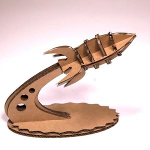 3D Blast-off-rocket-toy Puzzle Model File Laser Cut Files Cnc Cdr Dxf ...