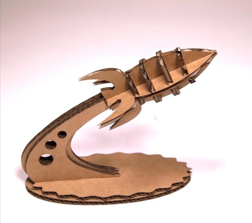 3D Blast-off-rocket-toy Puzzle Model File Laser Cut Files Cnc - Etsy