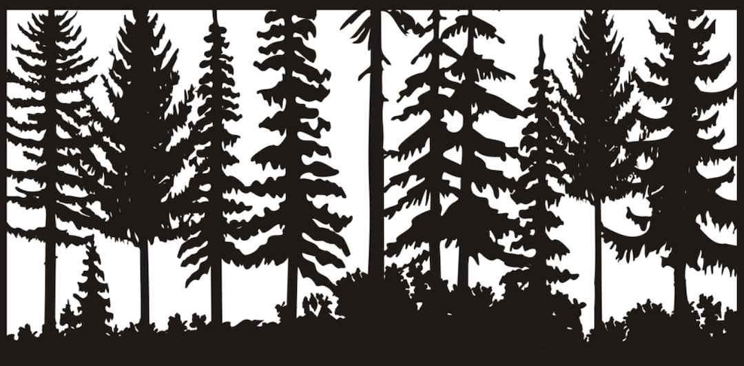 Just-trees-plasma-art 3D 24-x-48-template Dxf Vector Cut File Instant ...