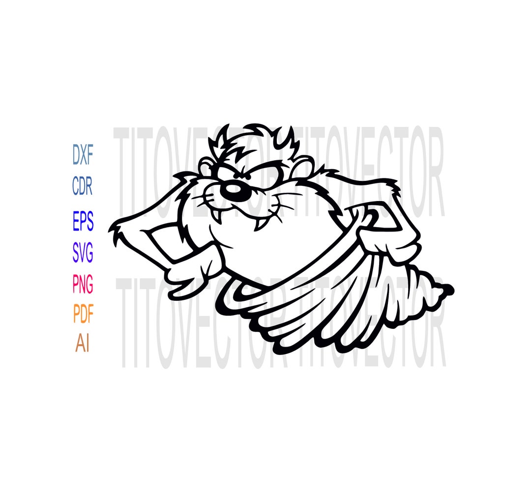 Taz SVG: Vector Cut File for Cricut, T-shirt Design (digital Download ...