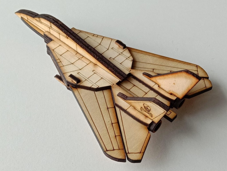Rompecabezas 3D del avión F-14: Archivos cortados por láser CNC ...