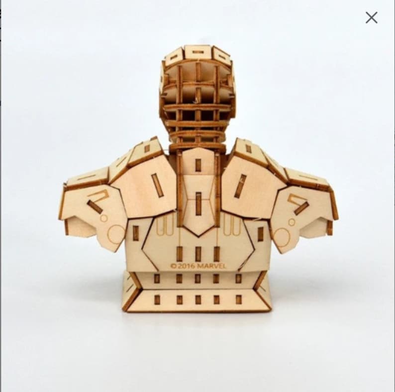 Iron Man 3D Model Puzzle 3mm Cdr Svg Dxf Vector File Laser Cut - Etsy ...