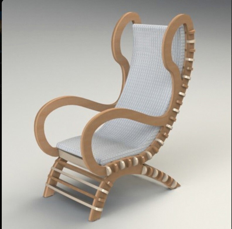 3D Wooden Chair Svg Dxf 3D Model Puzzle Cut File Decoration - Etsy