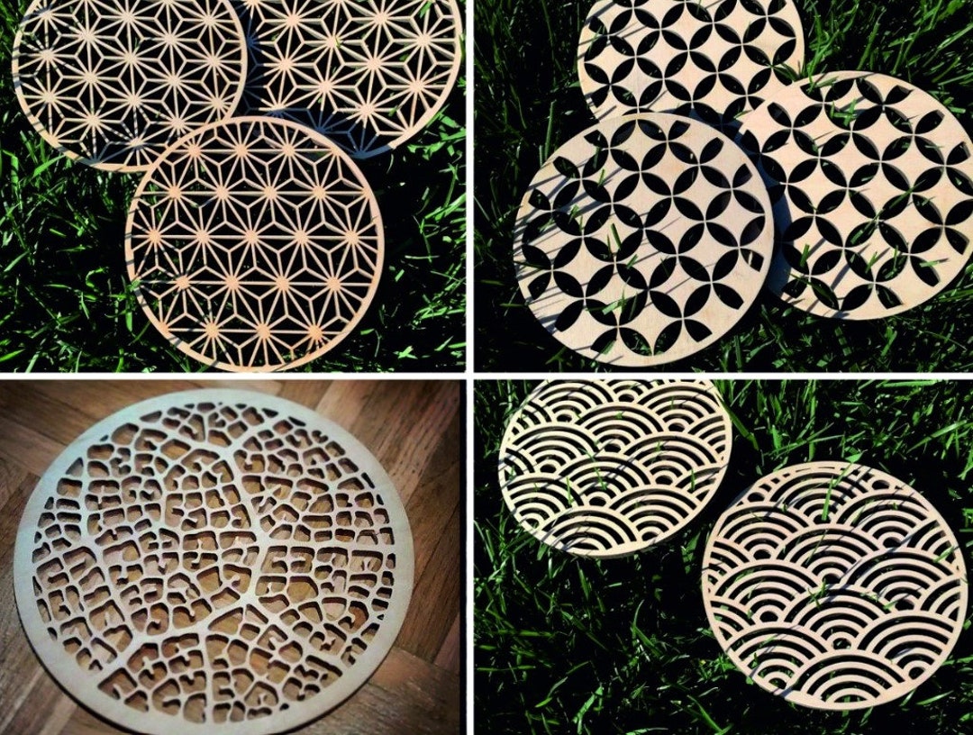 Decorative- Coasters 3D Puzzle 3D Model Laser Cut Files Cnc Vector Cdr ...
