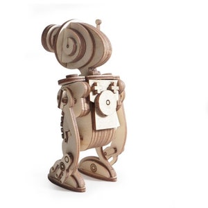 Robot- 3D Model Puzzla 3mm Wooden Dxf Cdr Pdf File Laser Cut Template ...