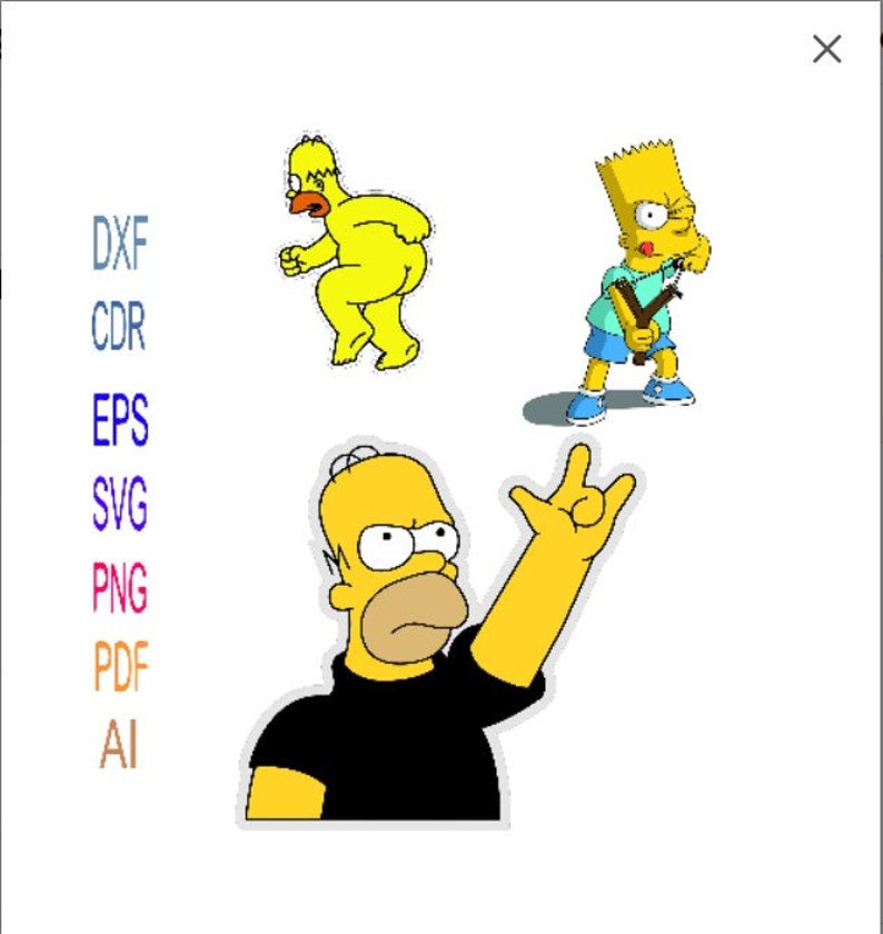 Homer and Bart Svg Cut File Simpsons Homer Svg Png Vector - Etsy