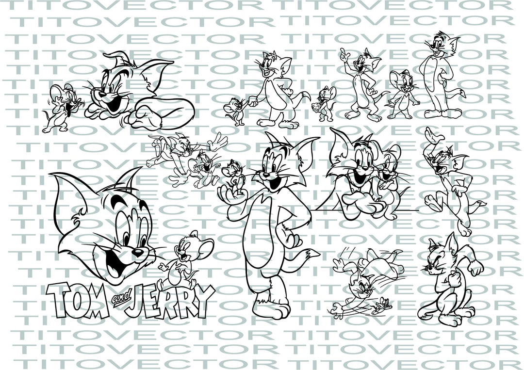 Bundle Tom Svg Png Vector Tom Jerry Cut File Bundle for Kids - Etsy Canada