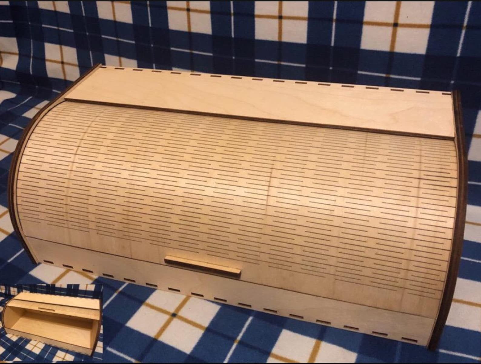 Box With Sliding Lid Bread Box 3D Model 3D Puzzle File Cdr Dxf - Etsy