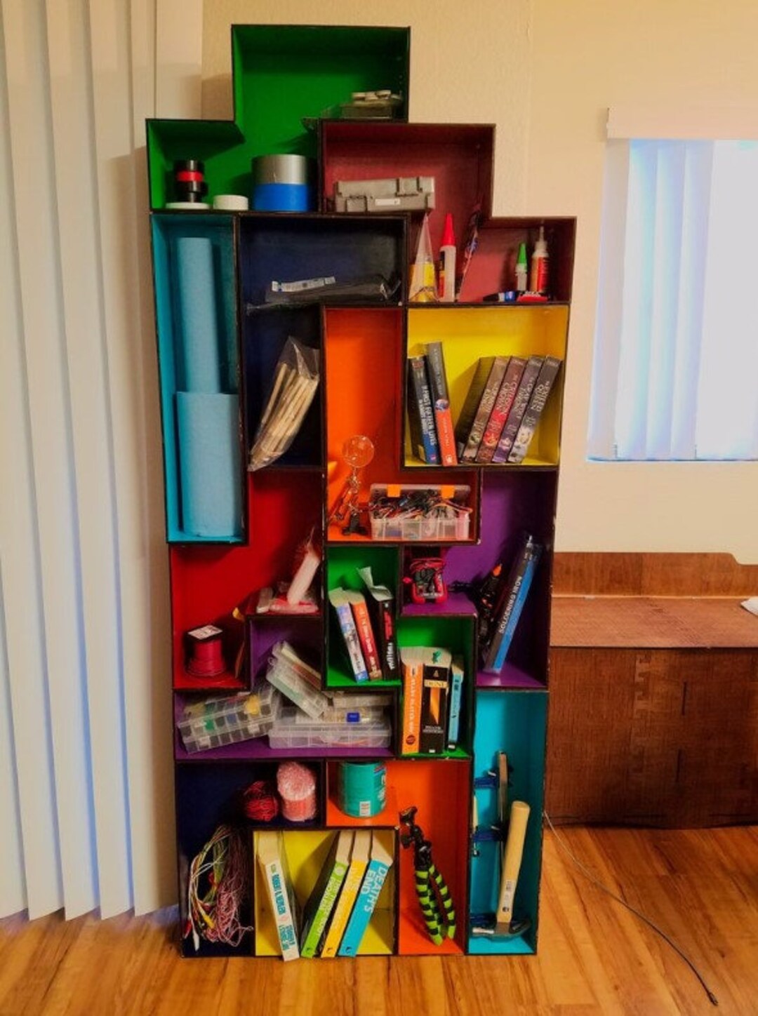 Laser -cut -modular- Shelf -3dmodel Puzzle Tetris -cut File Vector Cdr ...