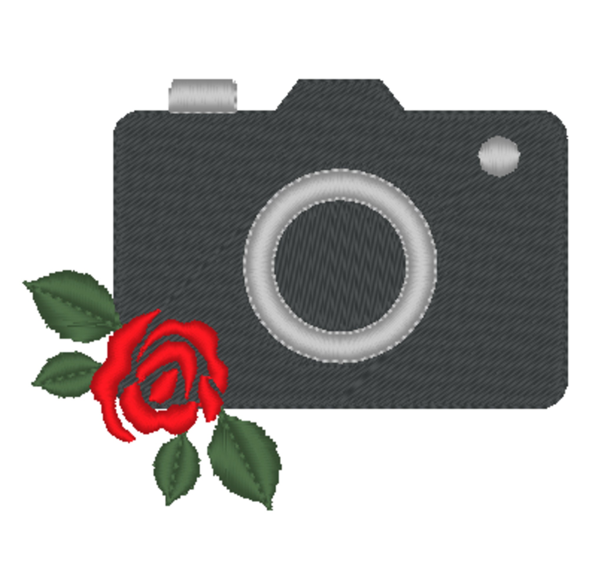 Floral Camera Machine Embroidery Design, 1 Design by 3 Sizes, 11 ...