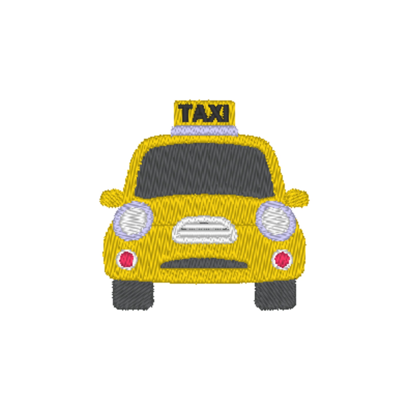 Taxi Car Front Machine Embroidery Design, 1 Design, 3 Sizes, 11 Formats ...