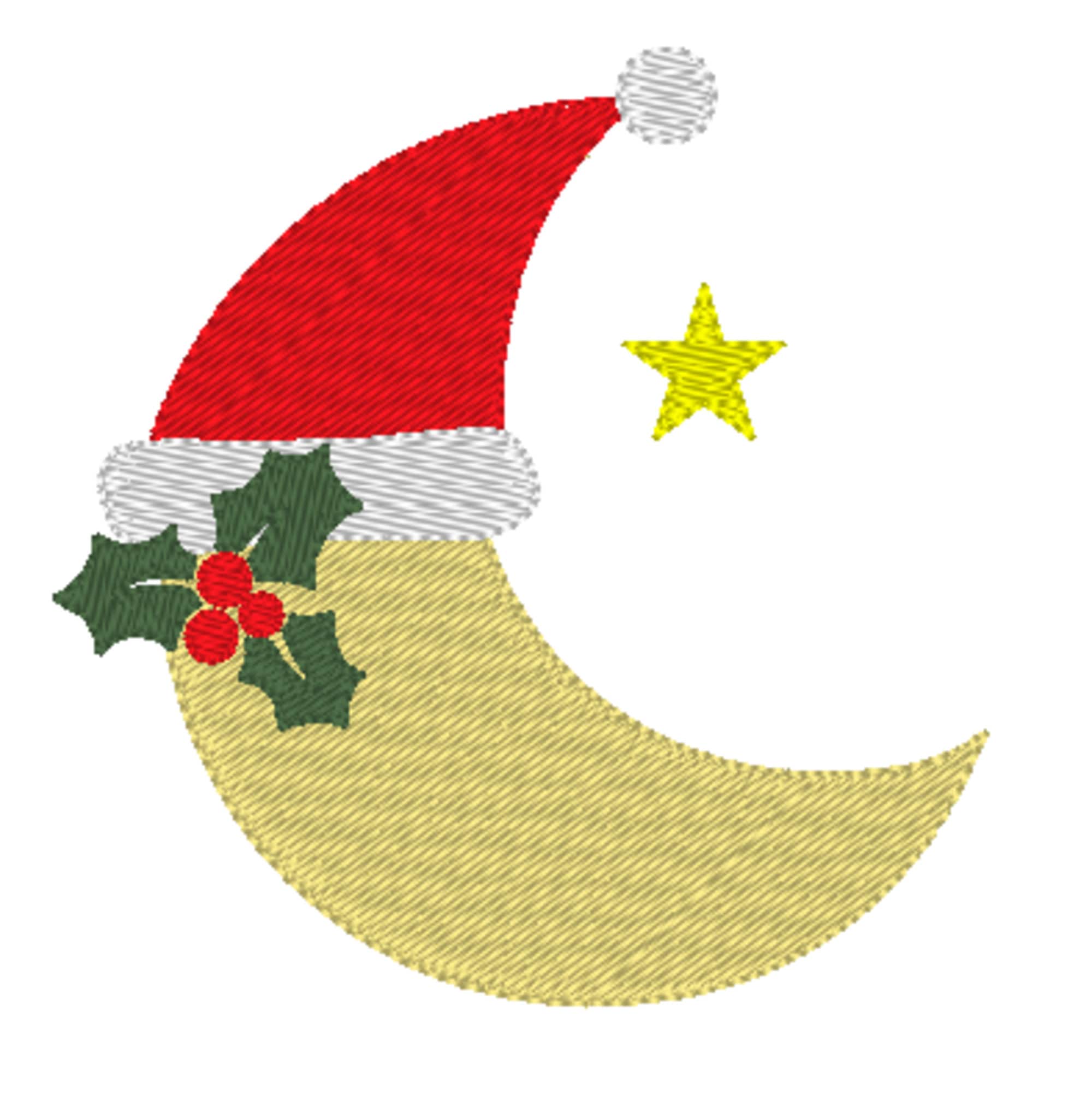 Christmas Moon Embroidery Design 1 Design 3 Sizes 11 - Etsy