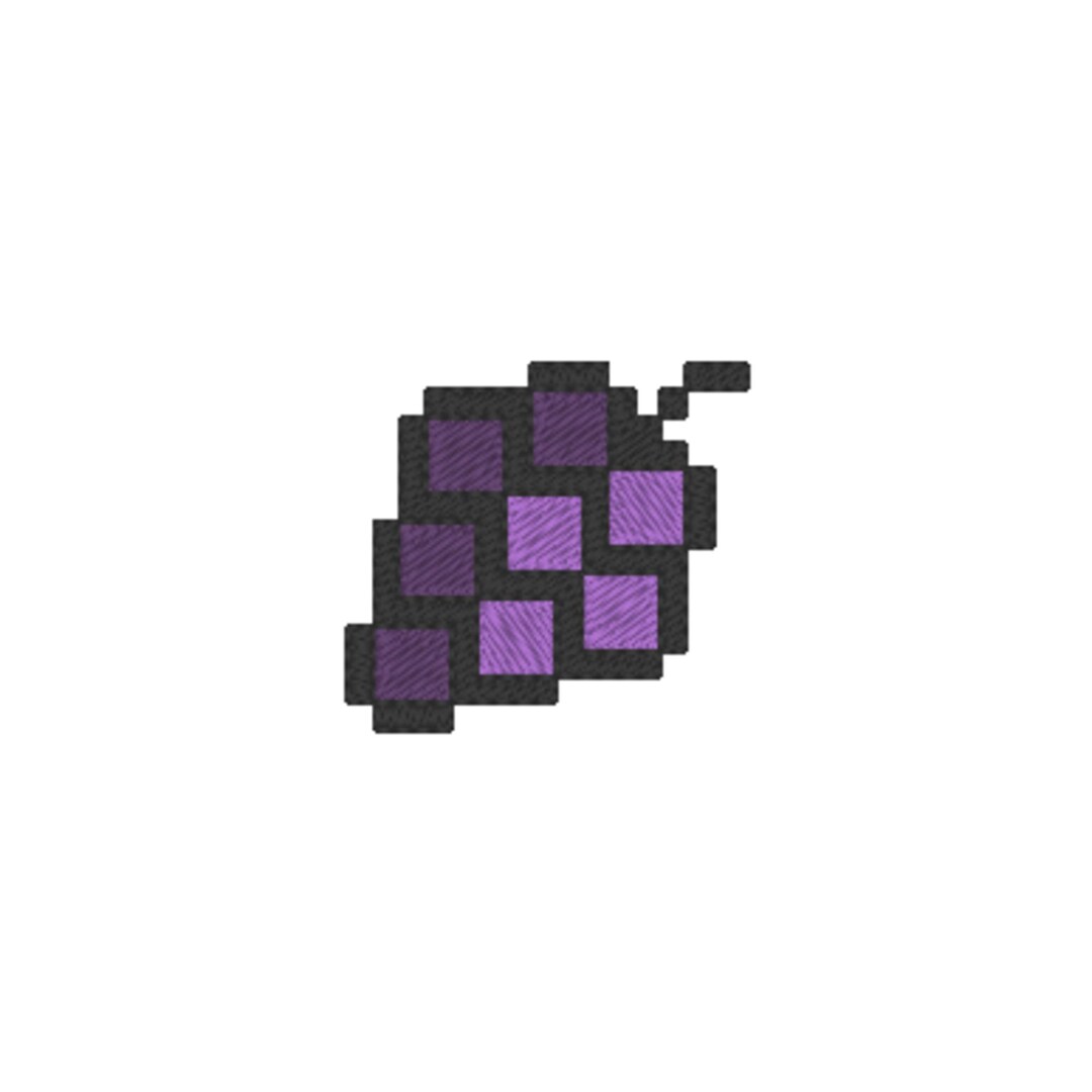 Minecraft Grape Machine Embroidery Design (1 Design, 3 Sizes, 11 ...