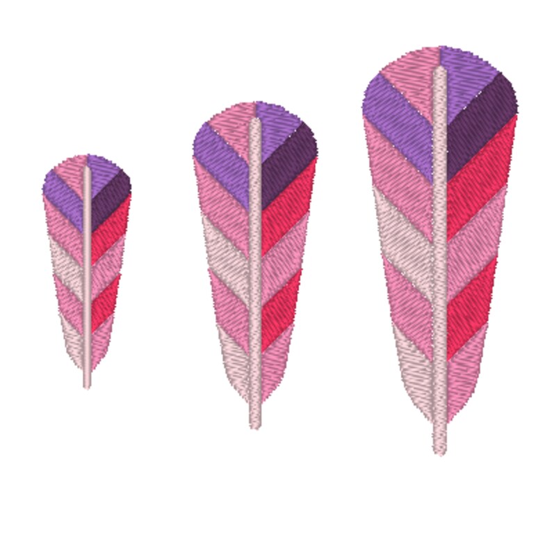 Bird Feather Machine Embroidery Design 6 Different Designs by - Etsy