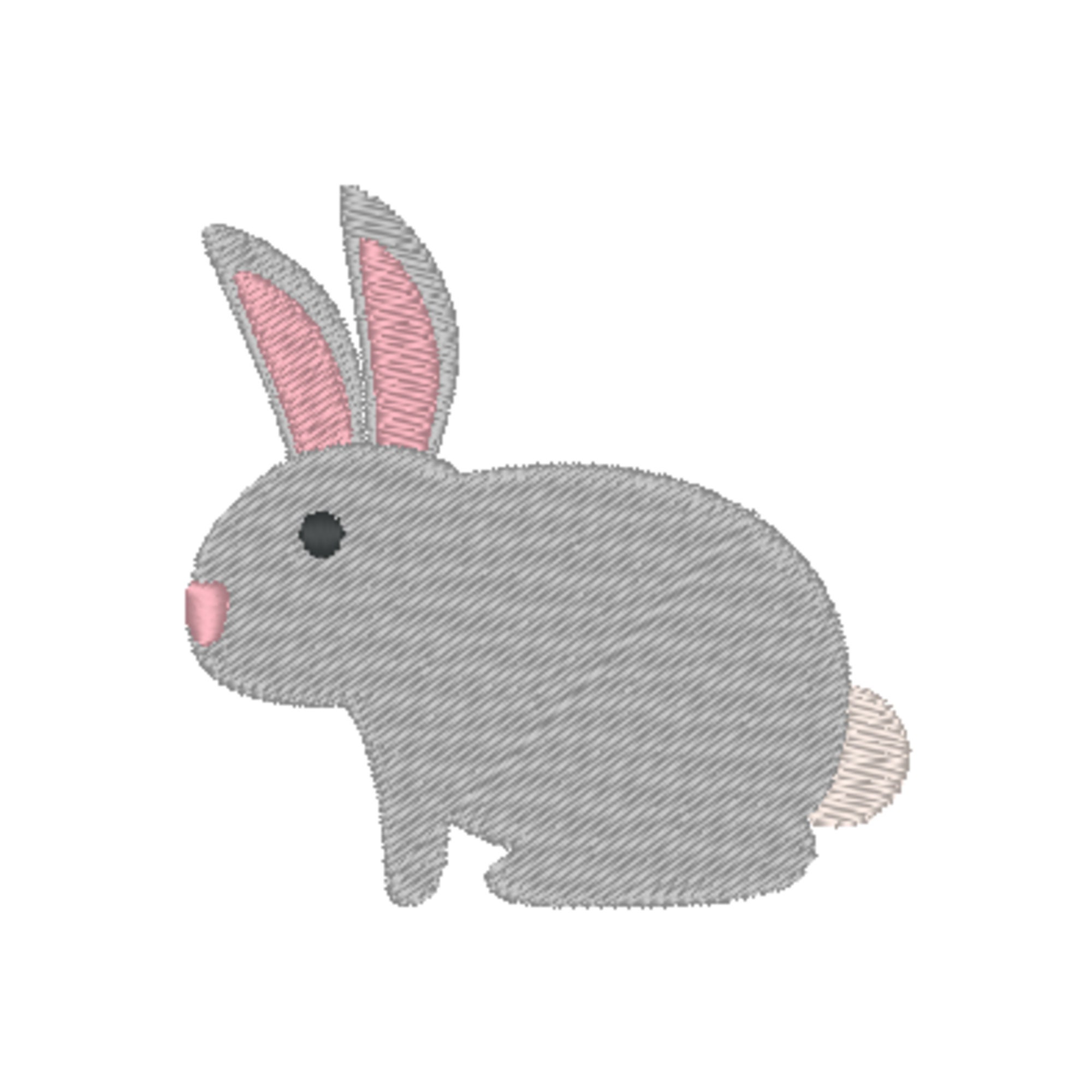 Cute Bunny / Rabbit Machine Embroidery Design, 1 Design, 3 Sizes, 11 ...