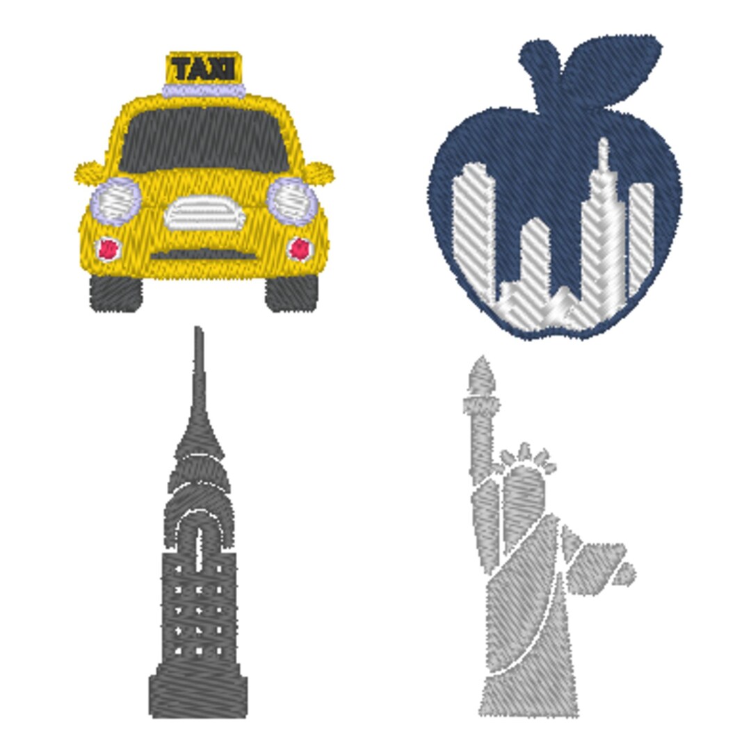 New York Big Apple, Taxi, the Statue of Liberty, Skyscraper Machine ...