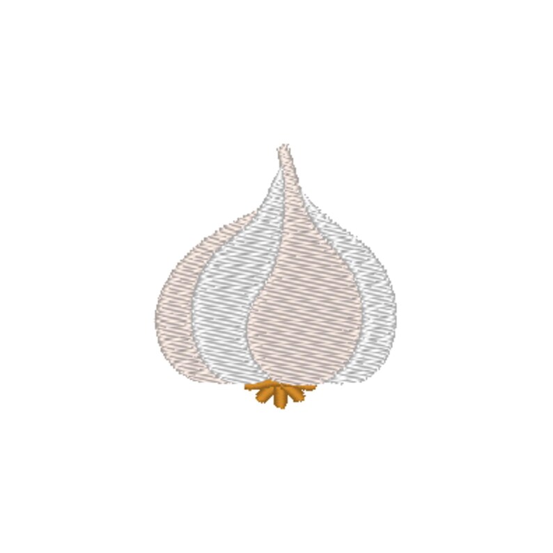 Garlic Machine Embroidery Design, 1 Design, 4 Sizes, 11 Formats - Etsy