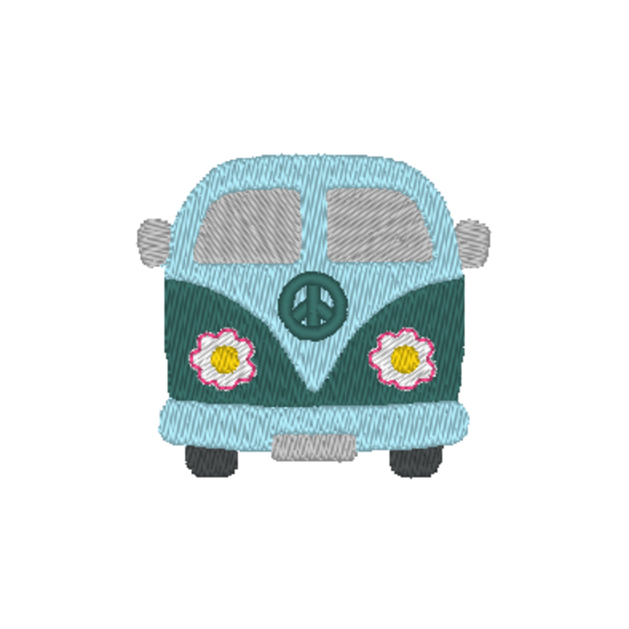 Cute Vehicles VW Beetle, Scooter, VW Van, Truck Machine Embroidery ...