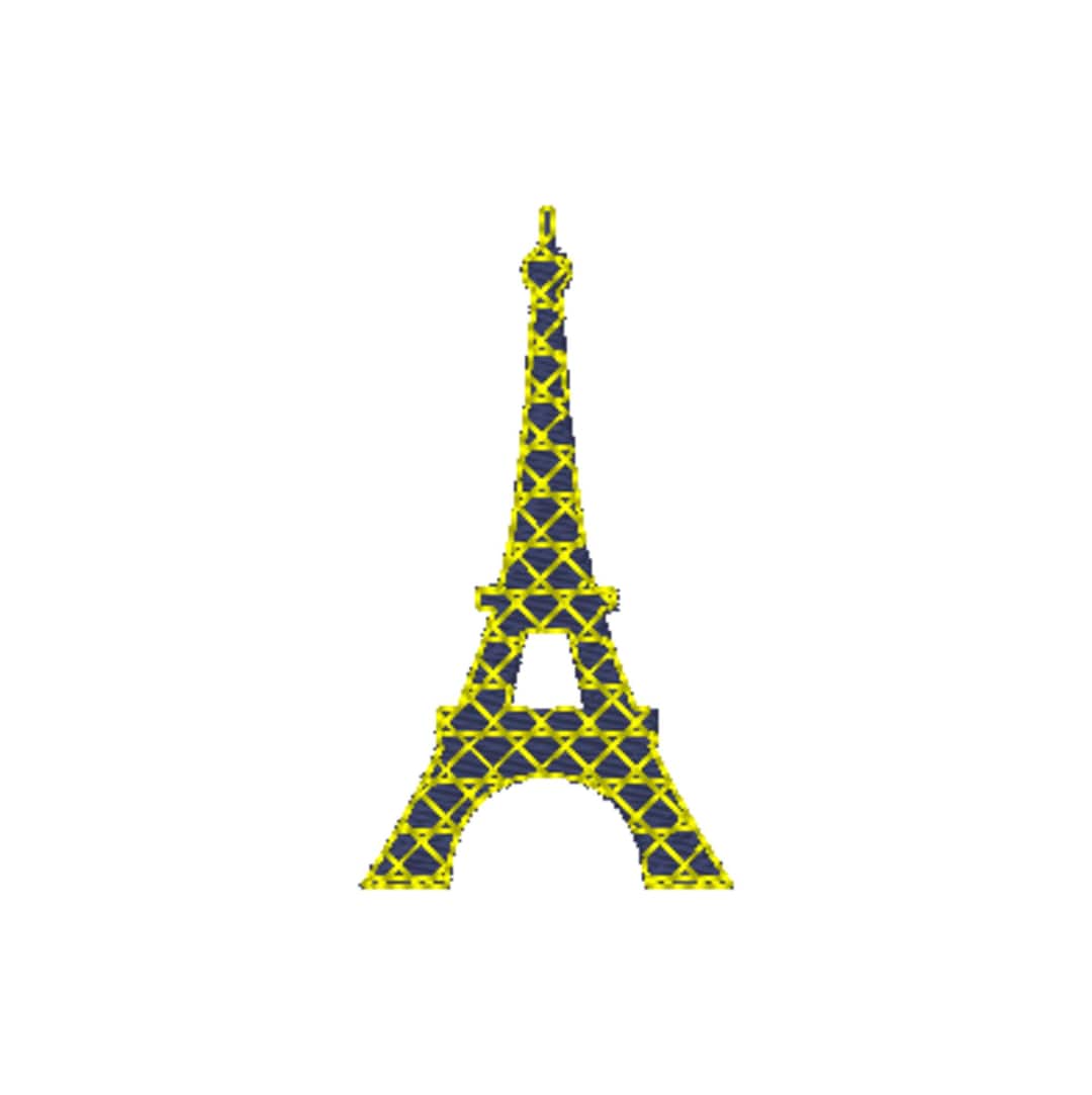 Eiffel Tower Machine Embroidery Design, 1 Design, 3 Sizes, 11 Formats ...