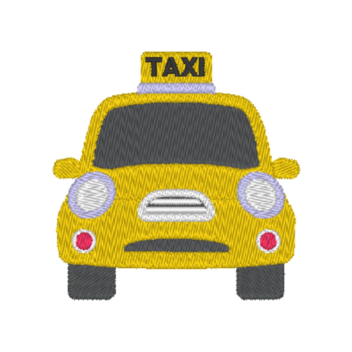 Taxi Car Front Machine Embroidery Design, 1 Design, 3 Sizes, 11 Formats ...