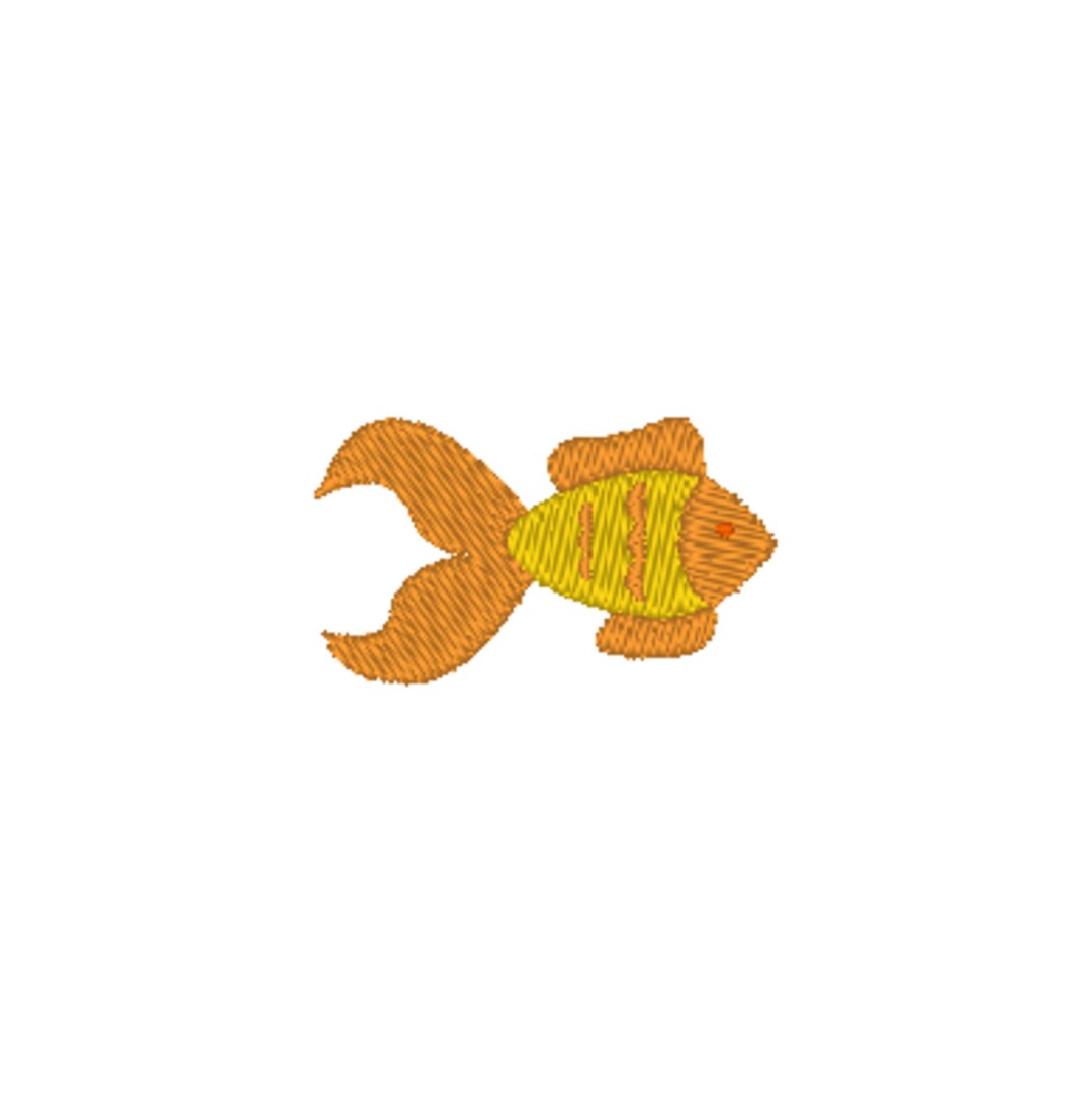 Goldfish Machine Embroidery Design, 1 Design, 3 Sizes, 11 Formats - Etsy