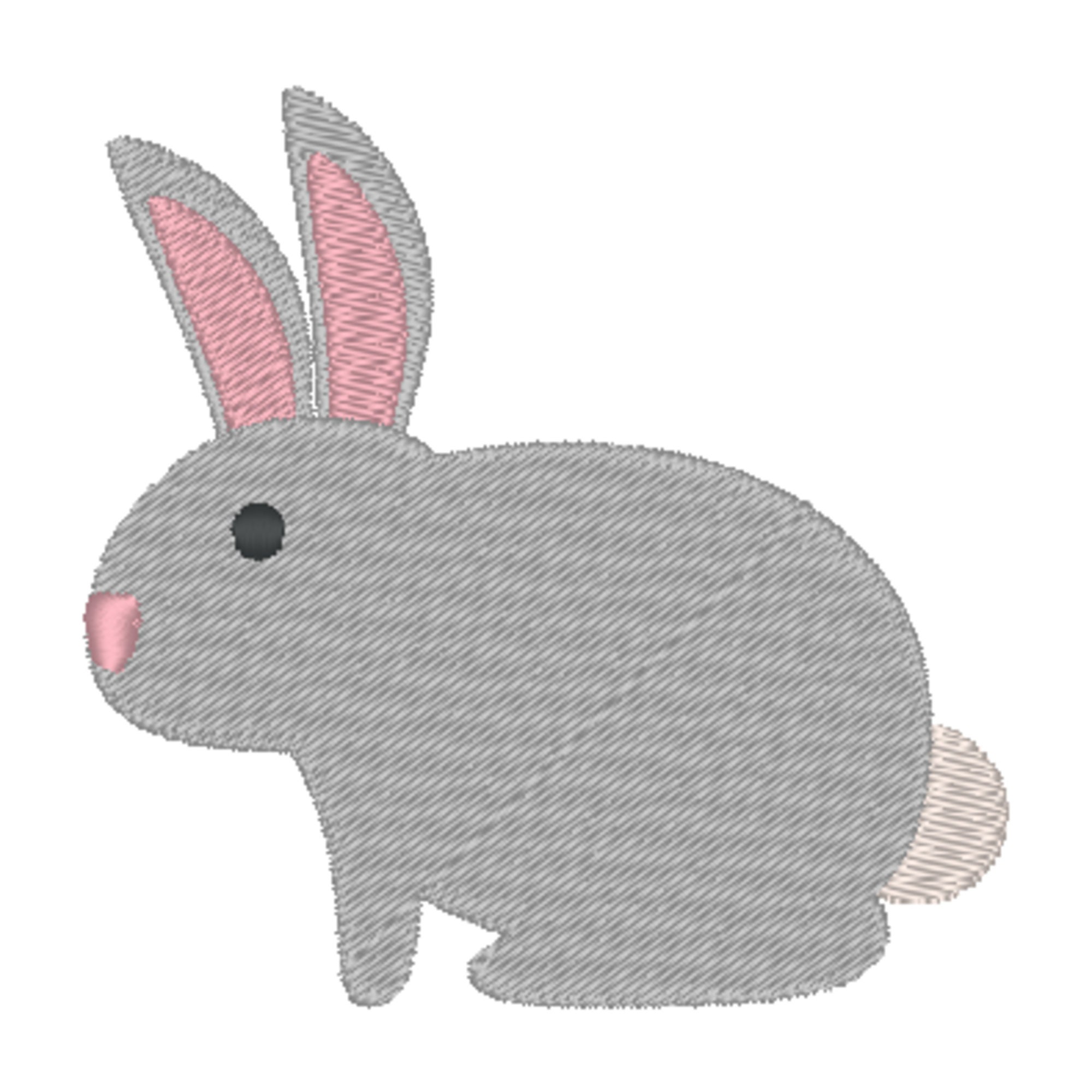 Cute Bunny / Rabbit Machine Embroidery Design, 1 Design, 3 Sizes, 11 ...