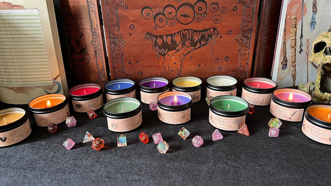 Dungeons & Dragons Class Inspired Candles in Tins, Soy Wax, Highly ...