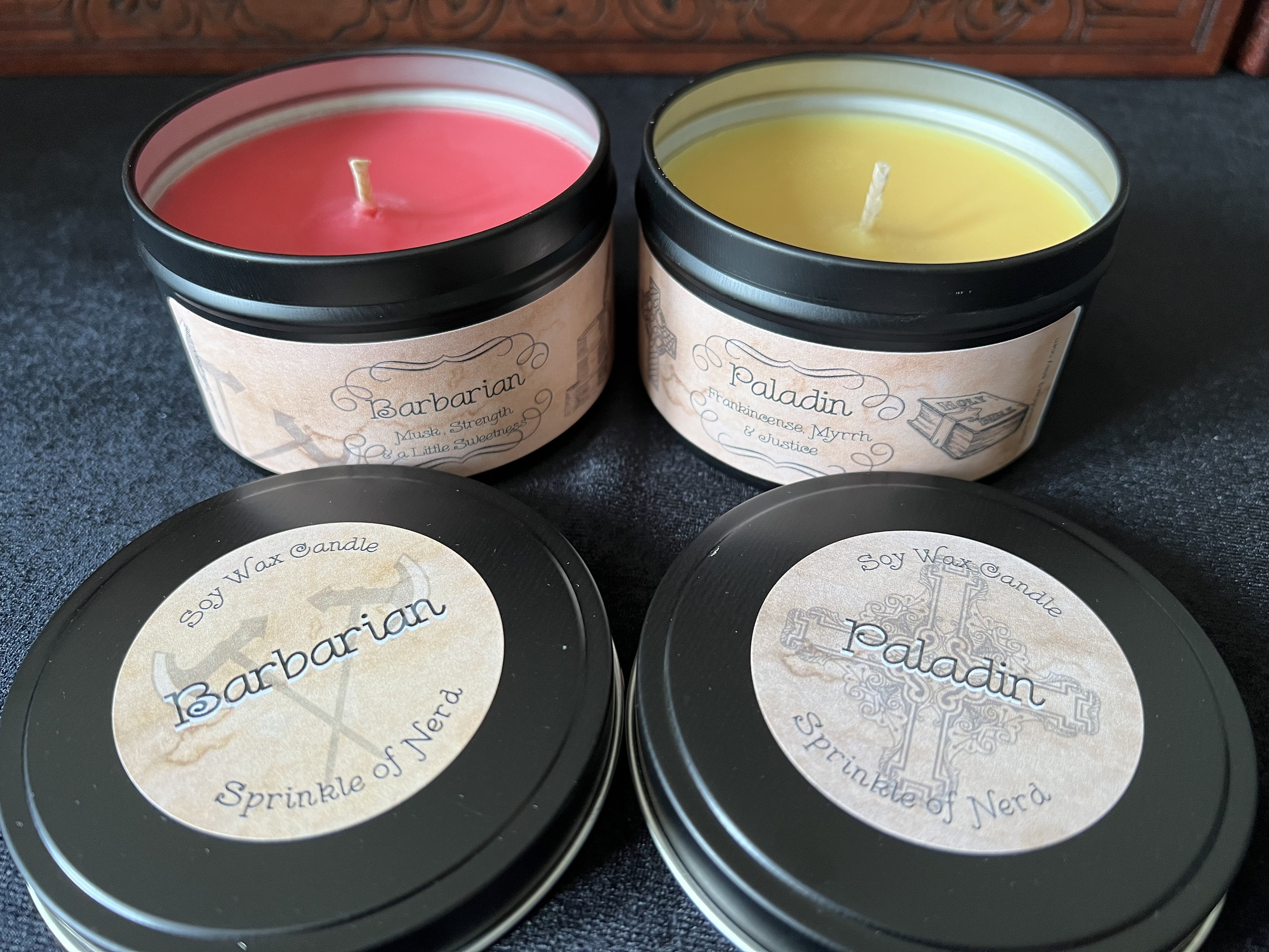 Dungeons & Dragons Class Inspired Candles in Tins, Soy Wax, Highly ...
