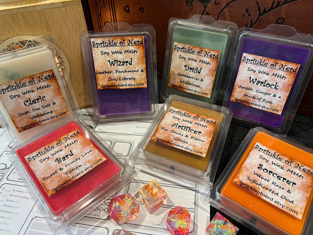 Dungeons & Dragons Inspired Soy Wax Melts, Highly Fragranced, Vegan ...