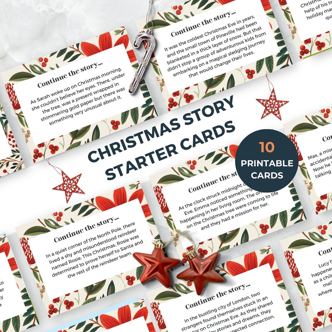 Christmas Story Starters Festive Writing Prompts and Activities Key ...