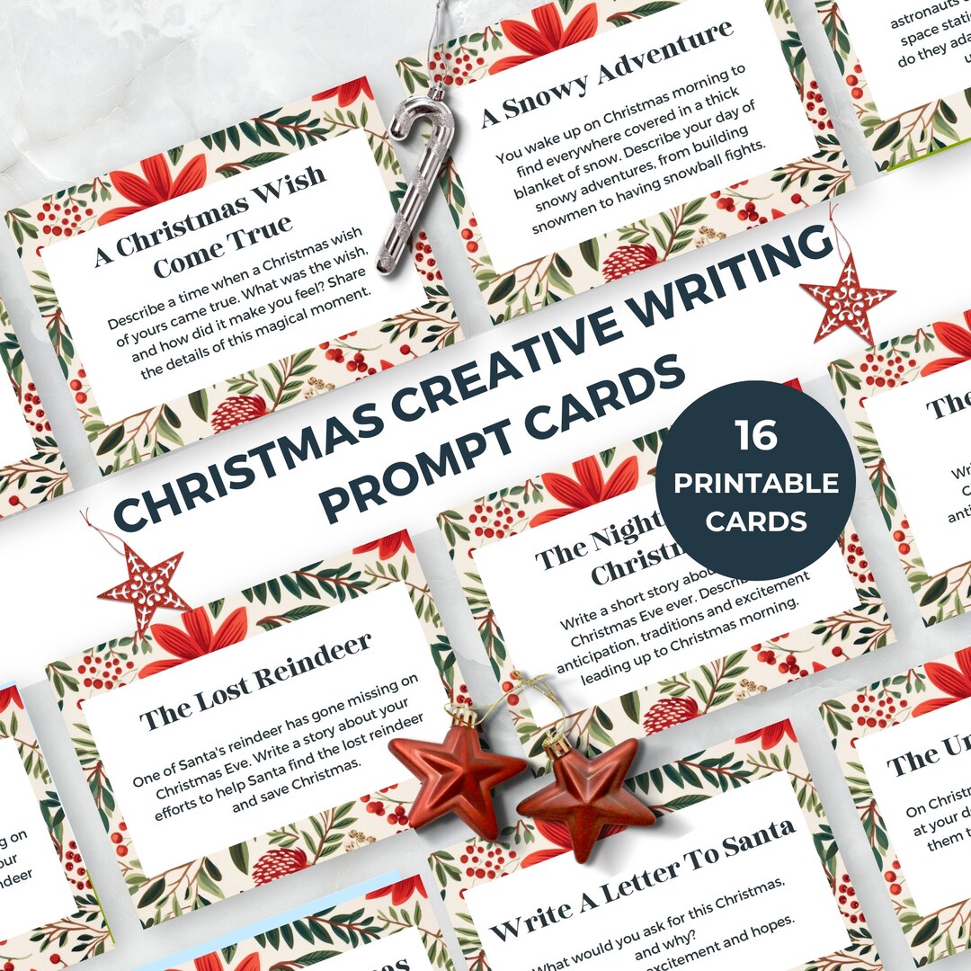 16 Christmas Themed Creative Writing Prompt Cards | Fun and Imaginative ...